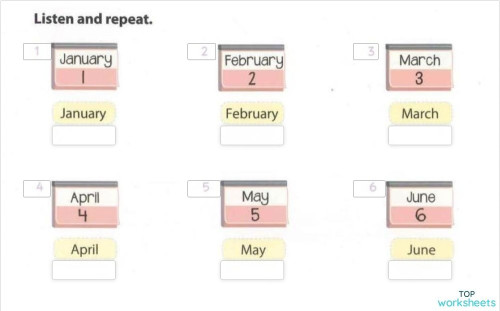 This month. Interactive worksheet | TopWorksheets