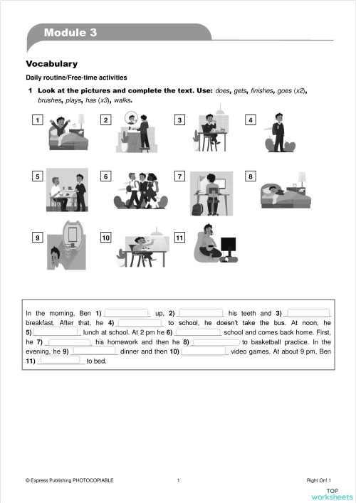 revision simple present. Interactive worksheet | TopWorksheets
