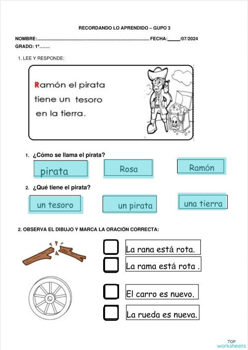 Letra R - Grupo 3. Ficha interactiva | TopWorksheets