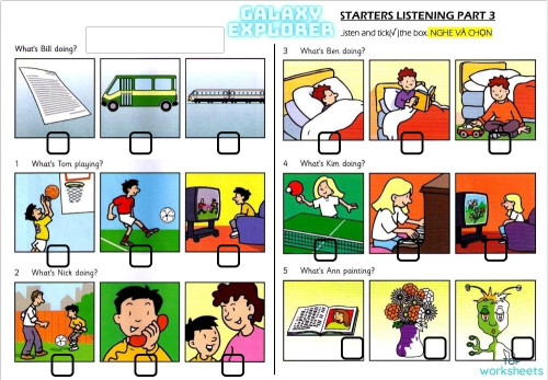 Listening 3.1. Interactive worksheet | TopWorksheets