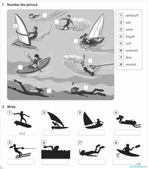 4th grade We`re having fun at the beach 2 level. Interactive worksheet ...