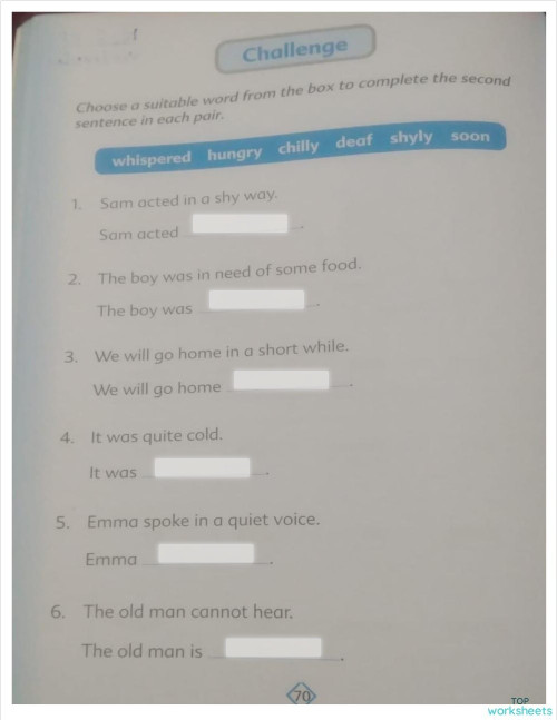 AGP-2 (Unit 16 Page 70 - Challenge). Interactive worksheet | TopWorksheets