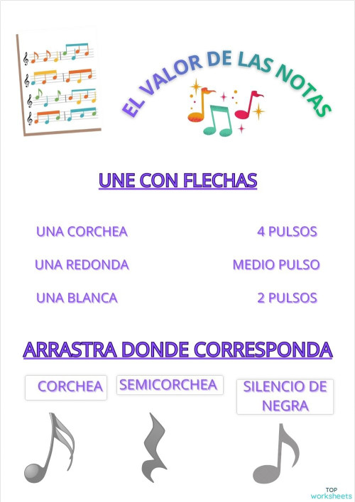 CLAVE DE FA. Ficha interactiva | TopWorksheets
