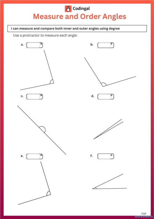 M_G05M23L64_WE02_Measuring_Angles_6. Interactive worksheet | TopWorksheets