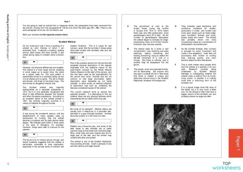 Reading and Use of English Part 7. Interactive worksheet | TopWorksheets