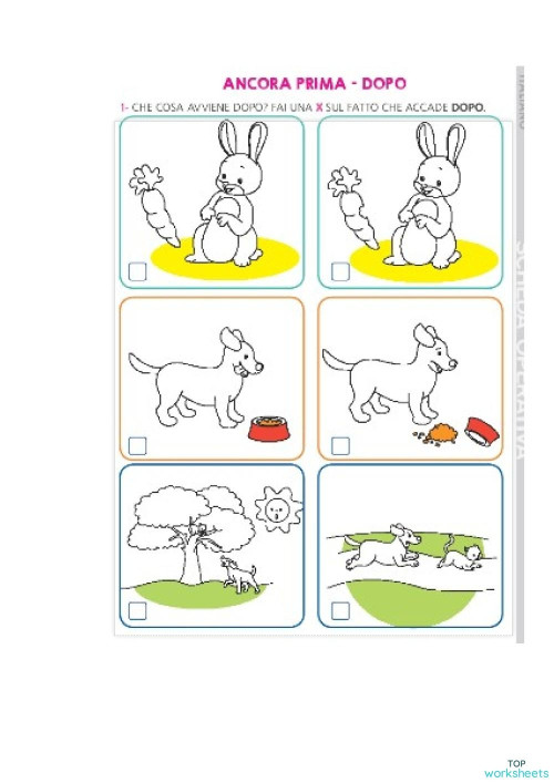 ANCORA PRIMA DOPO. Scheda interattiva | TopWorksheets