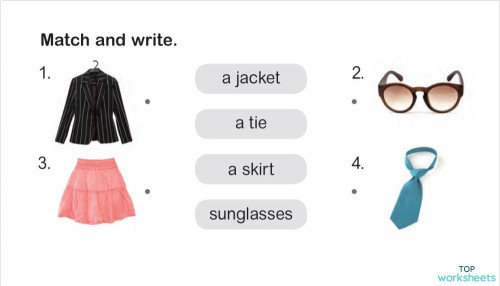 Playing dress up. Interactive worksheet | TopWorksheets