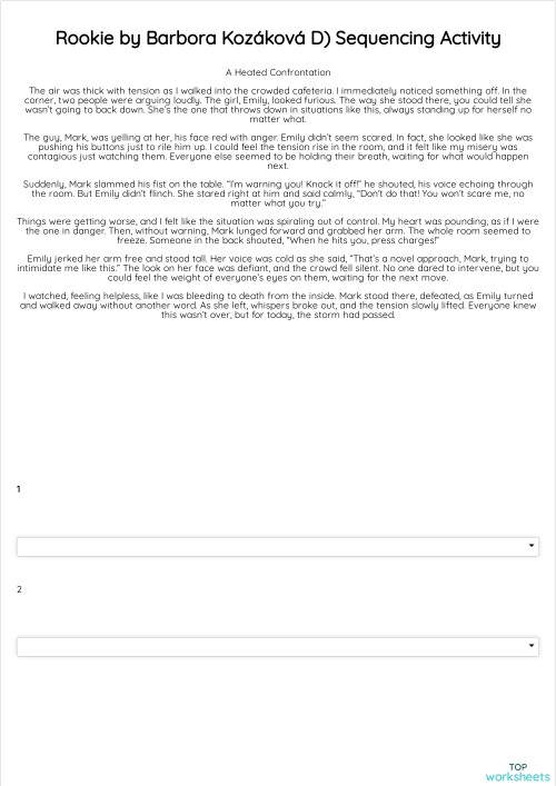 Rookie by Barbora Kozáková D) Sequencing Activity. Interactive ...