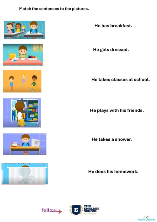 Writing - Daily Routine - Kids - Cambridge. Interactive worksheet ...