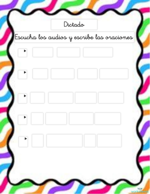Dictado de oraciones. Ficha interactiva | TopWorksheets