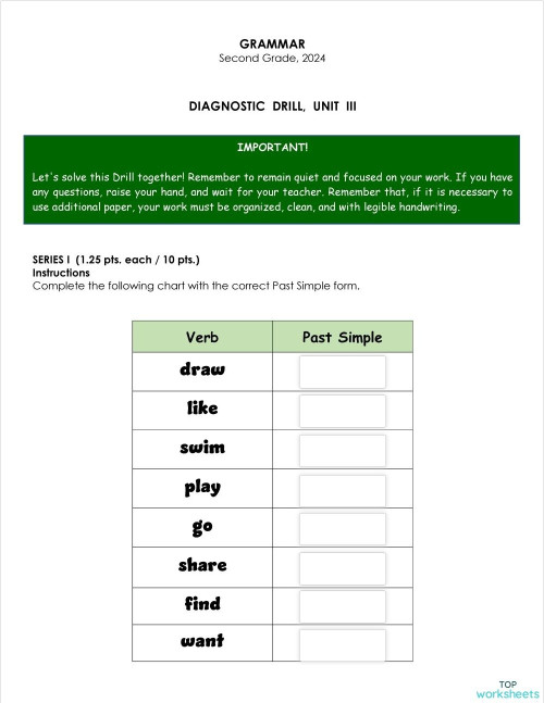 III grammar 2, DD. Interactive worksheet | TopWorksheets