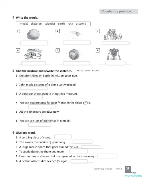 Unit 3 Revision 5th. Interactive worksheet | TopWorksheets