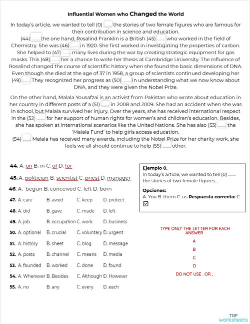 EXAM PRACTICE PART 5. Interactive worksheet | TopWorksheets