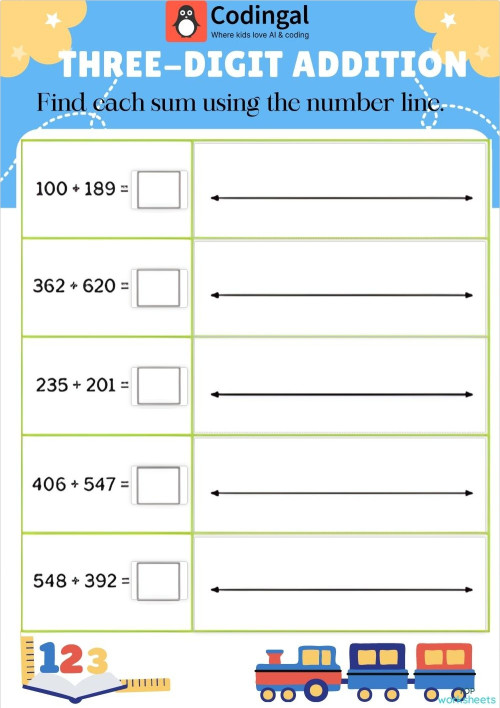 M_G02M02L10_WC03_Skip-Counting by 100s. Interactive worksheet ...
