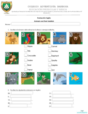 Animales y sus hábitats. Ficha interactiva | TopWorksheets