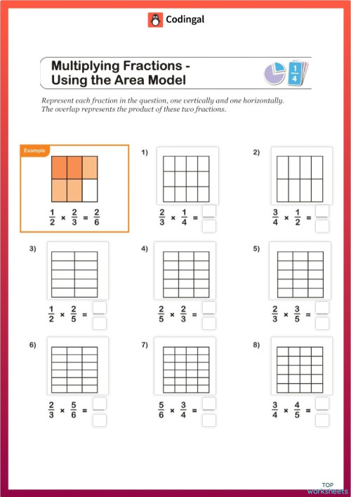 M_G05M06L13_WE01_Operations_on_Fractions_Multiplication_5. Interactive worksheet | TopWorksheets