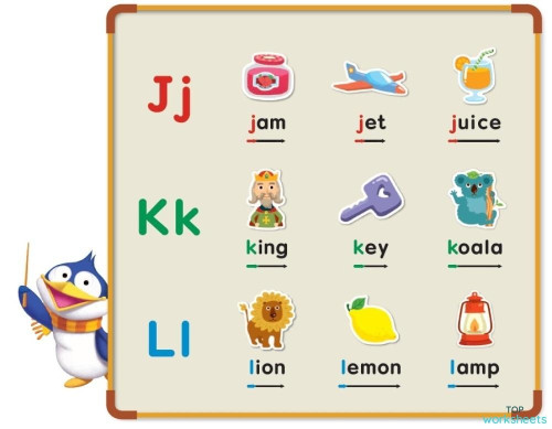 phonics jkl 6. Interactive worksheet | TopWorksheets