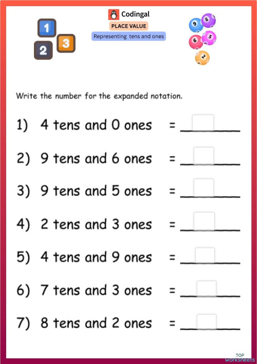 M_G01M03L09_WA01_Review_of_Understanding_Place_Value_3. Interactive worksheet | TopWorksheets