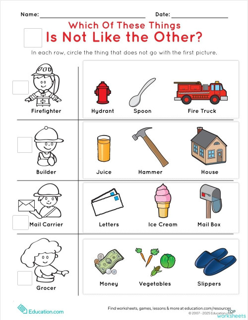 Community Helpers 1. Interactive worksheet | TopWorksheets