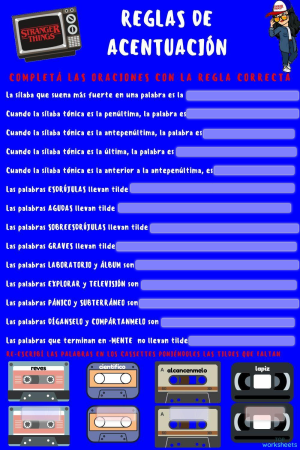 reglas de acentuación. Ficha interactiva | TopWorksheets