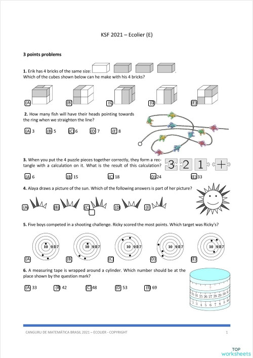 Kangaroo. 2021. Interactive worksheet | TopWorksheets