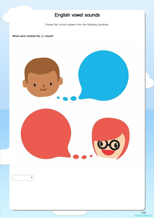 English vowel sounds. Interactive worksheet | TopWorksheets
