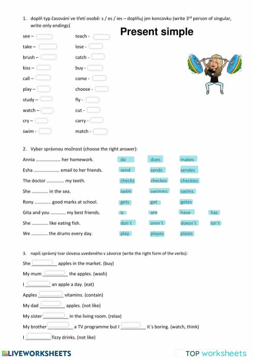 Present simple 2. Interactive worksheet | TopWorksheets