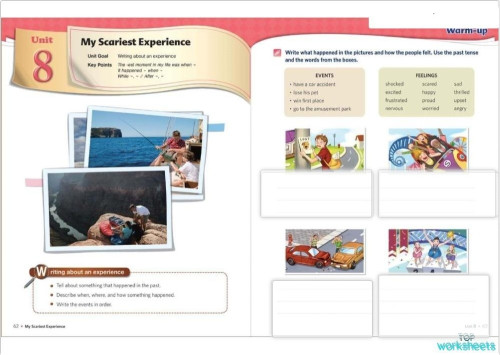 My scariest experience. Interactive worksheet | TopWorksheets