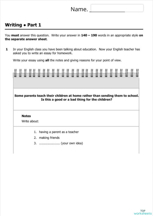 Essay Some Parents Teach Interactive Worksheet Topworksheets