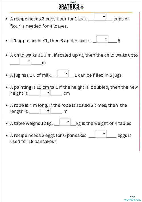 Grade 6 156. Interactive worksheet | TopWorksheets