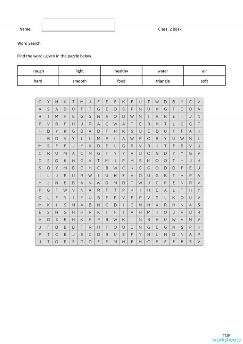 Week 16: Word Search. Interactive worksheet | TopWorksheets