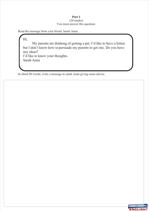 UASA (Form 1 -3） Paper 2 - Part 1. Interactive worksheet | TopWorksheets