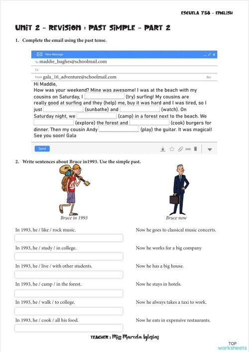 Unit 2 - Lesson 4 - Grammar Revision 2. Interactive worksheet ...