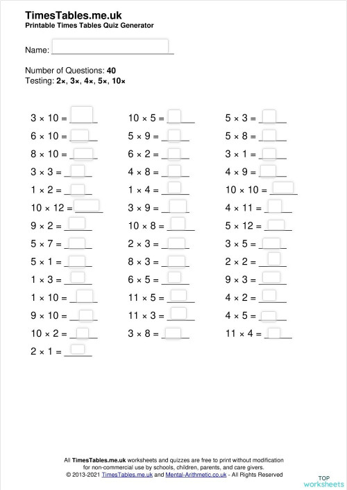 Secret Multiplication Puzzle 5 and 3x tables. Interactive worksheet ...