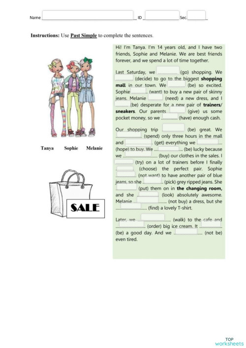 Review Past Simple Tense. Interactive worksheet | TopWorksheets