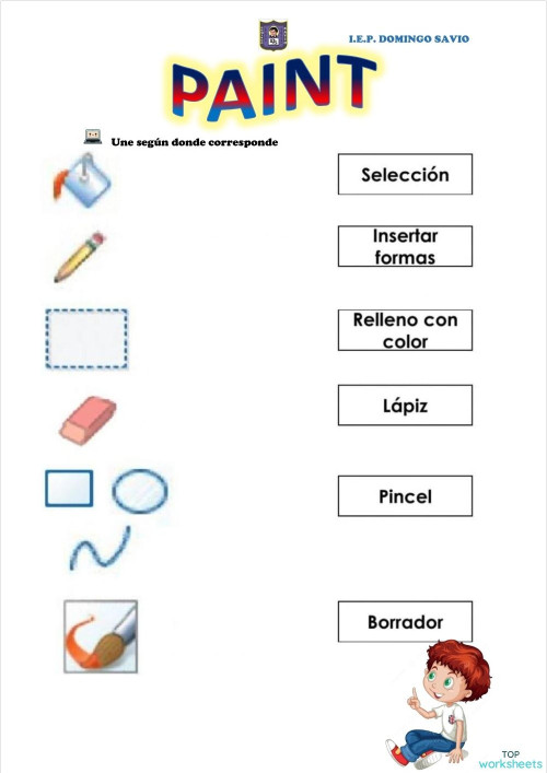 ficha de paint 4. Ficha interactiva | TopWorksheets