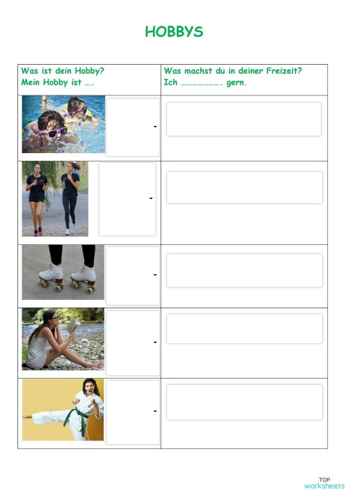 Tedesco: schede interattive ed esercizi online | TopWorksheets