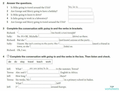 UNIT 9 BASIC BE GOING TO. Interactive worksheet | TopWorksheets