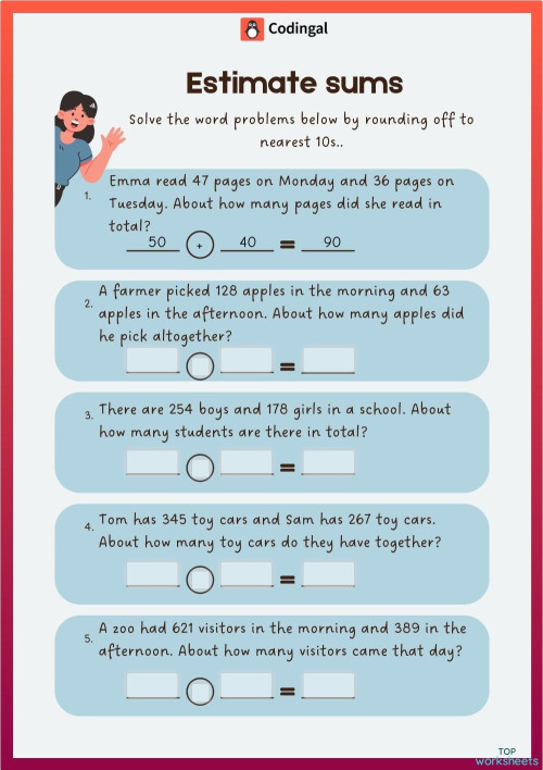 M_G03M12L25_WE02_Estimate_sums_6. Interactive worksheet | TopWorksheets