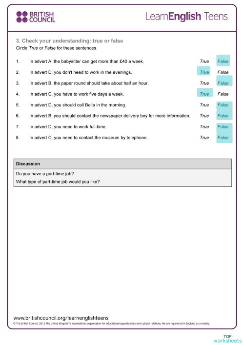 เรื่องที่ 1 Finding Job. Interactive worksheet | TopWorksheets