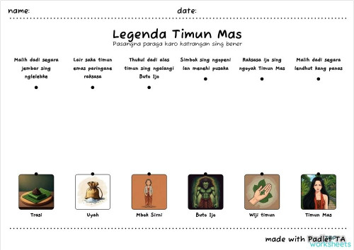 Tugas Basa Jawa Kelas 5_Crita Legendha. Lembar kerja interaktif ...