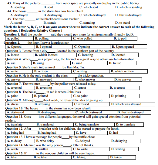 MODULE 18: CÁC LOẠI MỆNH ĐỀ (TYPES OF CLAUSES). Interactive worksheet ...