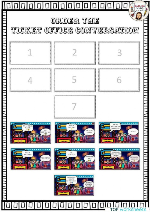 Ticket office conversation. Interactive worksheet | TopWorksheets
