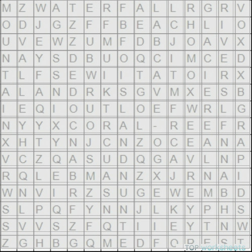 Landscapes. Interactive worksheet | TopWorksheets