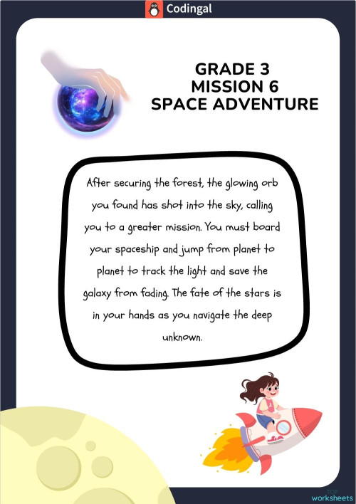 M_G03_T6_Space_adventure. Interactive worksheet | TopWorksheets