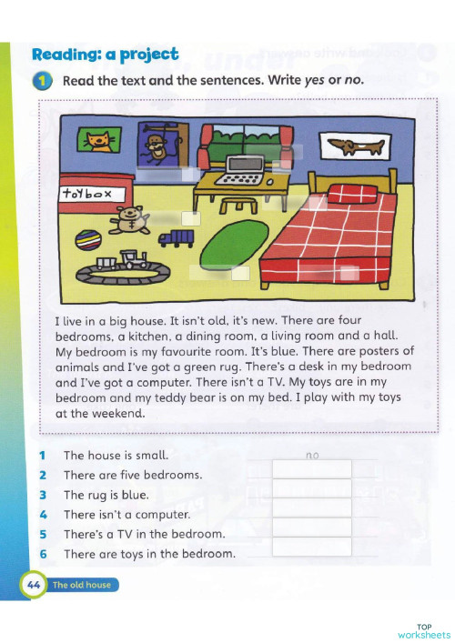 Level 1 - Unit 6 - S Grammar - P 44. Interactive worksheet | TopWorksheets