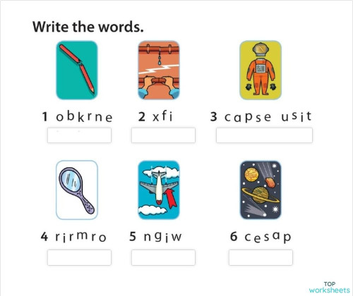 Clunk in space part 5. Interactive worksheet | TopWorksheets