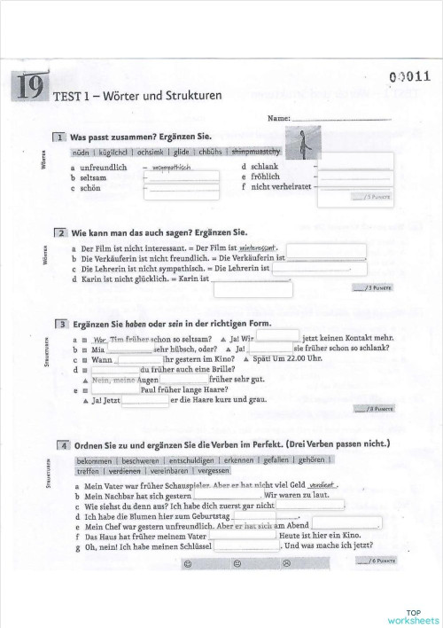 Menschen Lektionen 19-21. Interaktives Arbeitsblatt | TopWorksheets