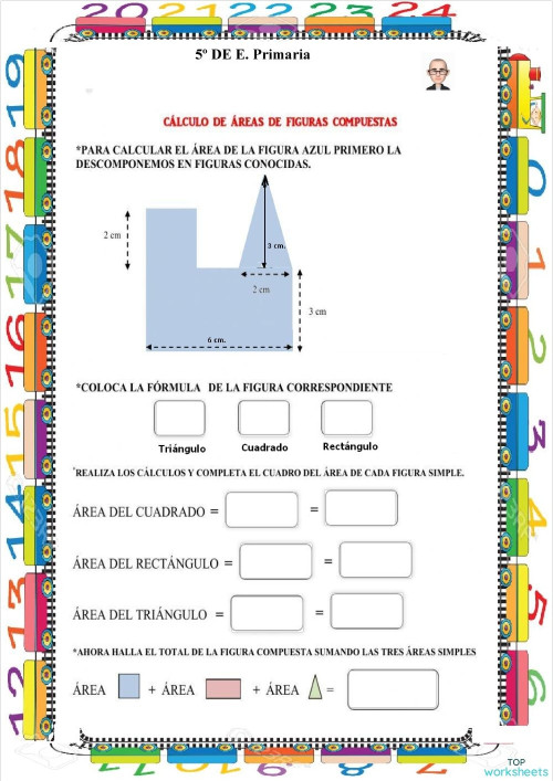 Hoja De Trabajo Del área De Figuras Compuestas