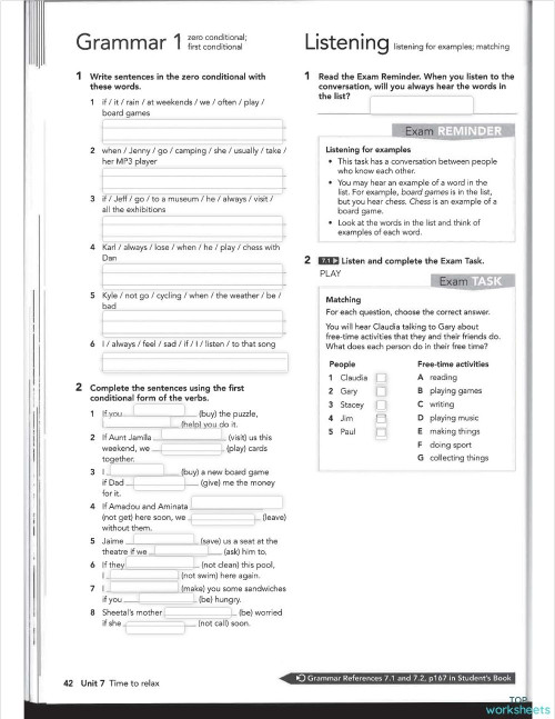 Close-Up A2 U7 Grammar. Interactive worksheet | TopWorksheets